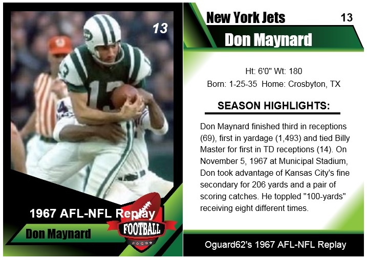 1967 Don Maynard Card | Oguard62
