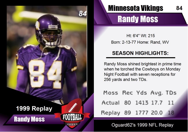 1999 – Randy Moss Card | Oguard62