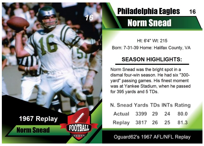 1967 – Norm Snead Card | Oguard62